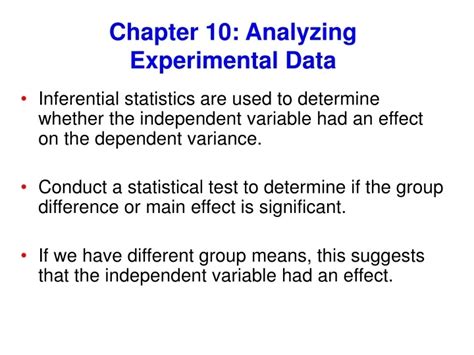Ppt Optimizing Experimental Data Analysis Inference Hypothesis