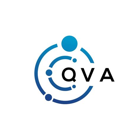 Qva Letter Technology Logo Design On White Background Qva Creative