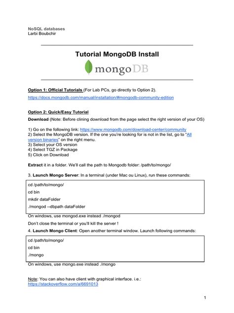 Tutorial Mongodb Install Pdf