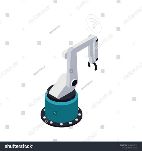Isometric Smart Industry Icon D Robotic Stock Vector Royalty Free Shutterstock
