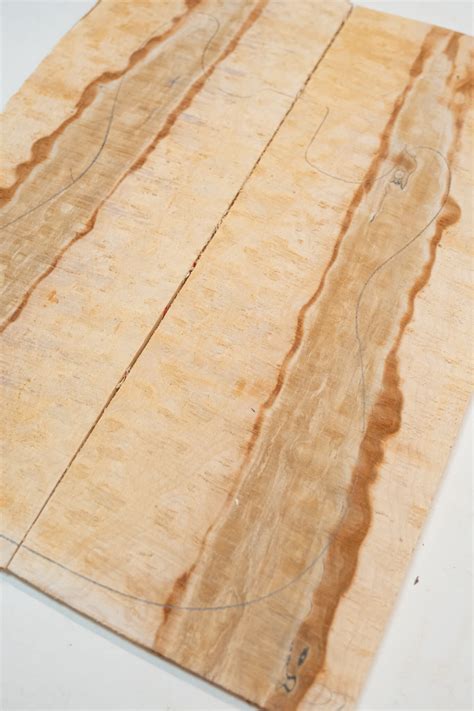 Rarities Quilted Spalted Maple Electric Guitar Top 14 Bookmatched