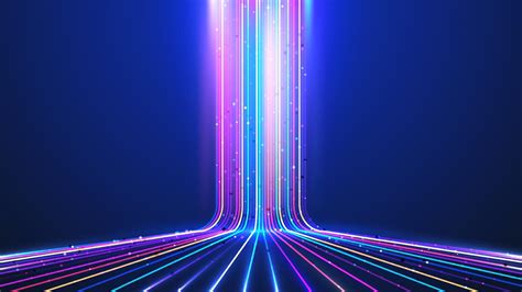 abstract technology digital futuristic concept glow neon colors lines