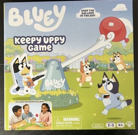 Bluey Keepy Uppy Game Includes Motorized Balloon 2 3 Players In Hand