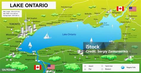 Ilustración De Lago Ontario Y Más Vectores Libres De Derechos De