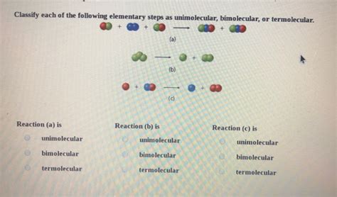 Solved Classify Each Of The Following Elementary Steps As