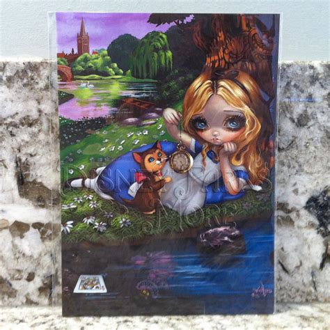 Disney Alice In Wonderland Alice And Dinah Postcard Jasmine Becket