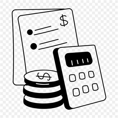 Budget Calculation Monochrome Financial Tools Png 2048x2048px