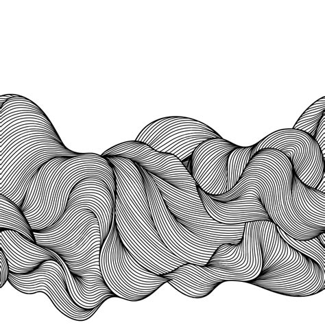 Seamless Waves Pattern Vector Png Images Seamless Wave Hair Line