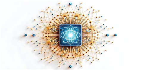 Abstract Quantum Computing Border Frame Concept With Aipowered Design
