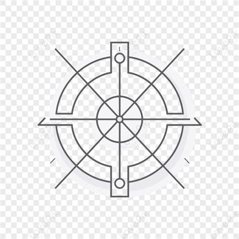 Compass Vector Drawing Outline Symbolcenteringbold Linesminimalist