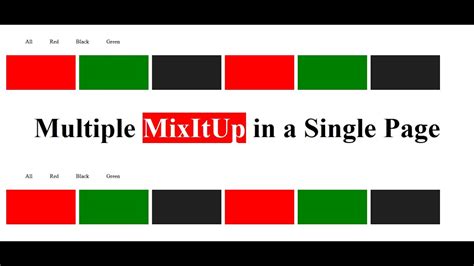 Add Multiple Mixitup In A Single Html Or Php Page Mixitup Filter