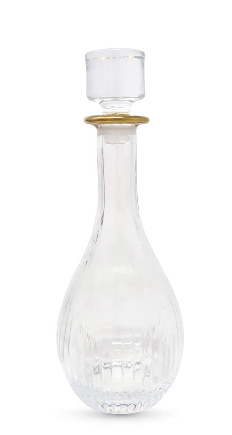 Decanter W Linear Design And Gold Rim Vjg4811 Glitz T