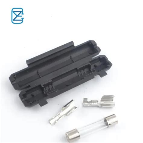 6 30mm White Black Double Glass Tube Fuse Holder Flip Type Fuses Box