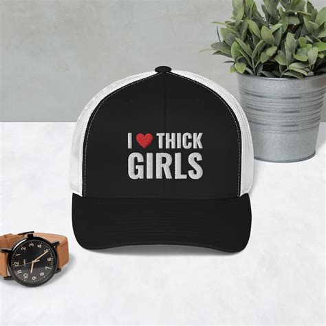 I Love Thick Girls Embroidered Hat Funny Hot Girls Hat Hot Moms