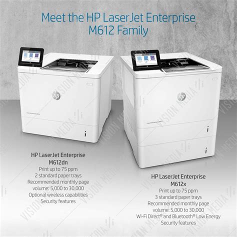 Hp Laserjet Enterprise M612dn Printer 7ps86a Vision Media Supplies