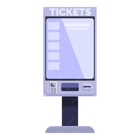 premium vector modern ticket vending machine displaying options for