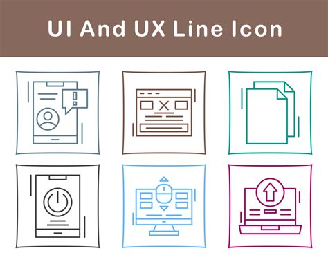 Ui And Ux Vector Icon Set Vector Art At Vecteezy