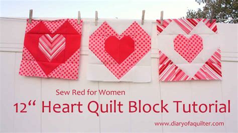 Scrap Friendly Valentines 14 Free Heart Quilt Block Patterns