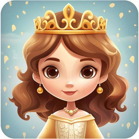 Una Princesa De Dibujos Animados Con Una Tía En La Cabeza Ai Generativa