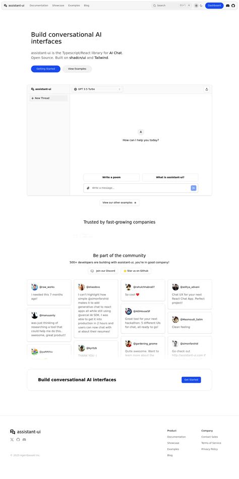 Assistant Ui Ai Chat Interface Library