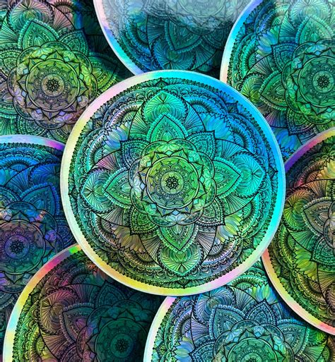 Stunning Mandala Holo Sticker Etsy