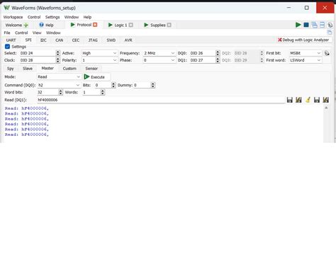 Using Python Code For Reading Spi Register Data Drift Test And