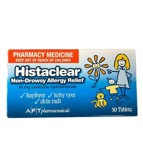Histaclear 10mg 30 Tablets Zoom Pharmacy