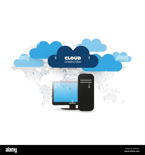 Cloud Computing Design Concept Digital Network Communication