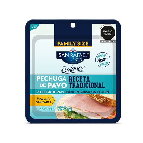 Pechuga De Pavo Rebanada Sándwich San Rafael Balance 350 G