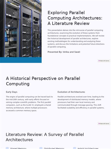 exploring parallel computing architectures a literature review pdf parallel computing