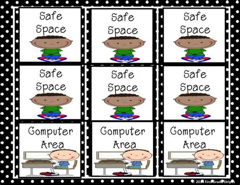 Centers Signs Ladybug Theme Prek Work Areas Ladybug Theme Working