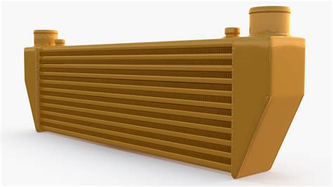Mishimoto Gold Car Intercooler Up Side Pipes 3d Model 3d Molier