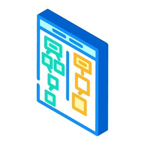 Affinity Diagram Ux Ui Design Isometric Icon Vector Illustration
