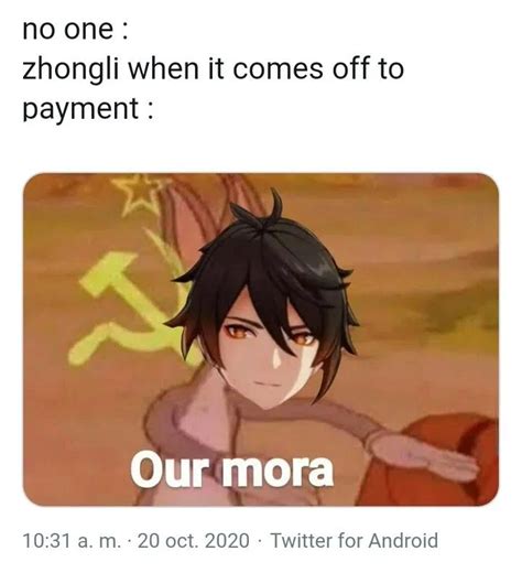 The Zhongli Meme Genshin Impact Hoyolab