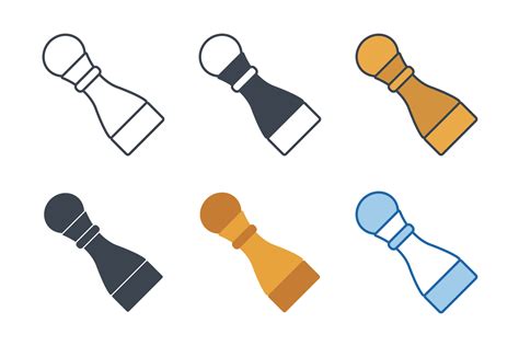 Pepper Shaker Icon Collection With Different Styles Pepper Grinder