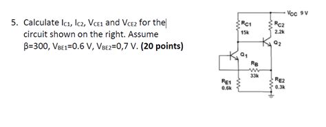 solved 5 calculate ic1 ic2 vce1 and vce2 for the circuit