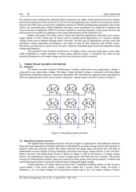 Simulation Of 3 Phase Matrix Converter Using Space Vector Modulation Pdf