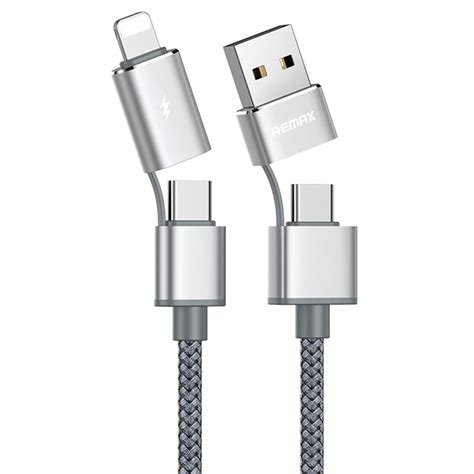 Usb Multikabel Usb Cusb A Usb Clightning 1m Sølv