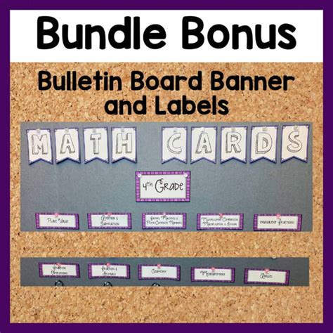 4th Grade Math Reference Cards All Math Standards Entire Year Concepts