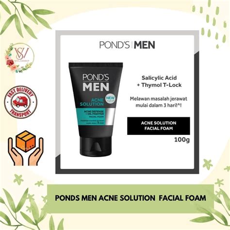 Jual Ponds Men Acne Solution Facial Foam Shopee Indonesia