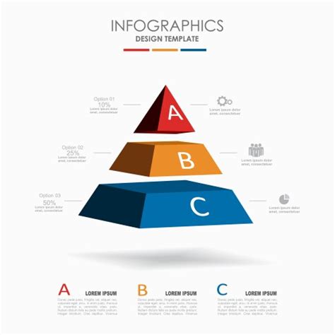 Pyramid Chart Template Royalty Free Vector Image