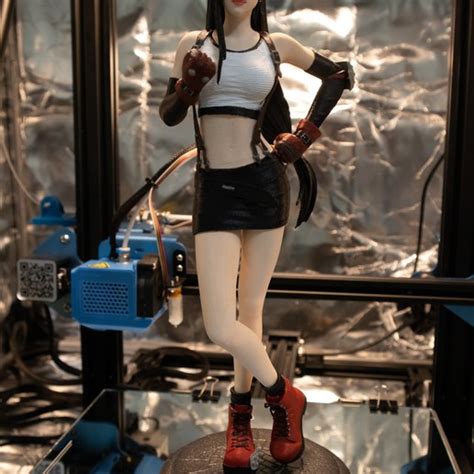 3d Printing Tifa Lockhart Final Fantasy Vii Fanart Statue 3d Printable • Made With Cr10 V2