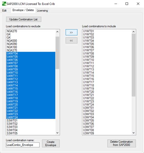 sap2000 api load combination manager