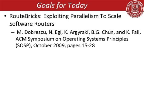 software routers route bricks hakim weatherspoon assistant professor
