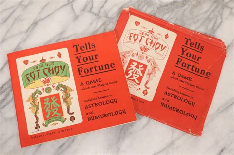 Lot 035 Vintage Gong Hee Fot Choy Fortune Telling Game Booklet Wit