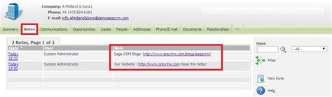 Quick Tip Hyperlinking Inside Your Notes In Sage Crm Sage Crm Tips Tricks And Components