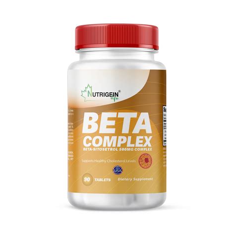 Beta Complex 90 Tablets Beta Sitosterol Complex 500 Mg