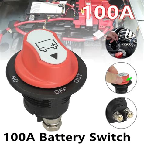 12v 100a Battery Isolator Switch Disconnect Power Cut On Off For Car Marine Boat £10 50