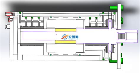 多孔质气浮主轴图纸下载零部件模型图纸机床附件图纸 宏图网