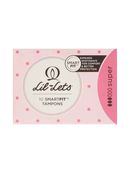 Lil Lets Smartfit Super Plus Tampons Without Applicator 10 Pack Withaid